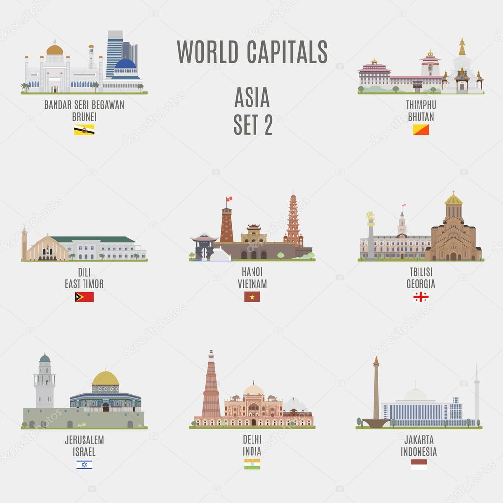 World capitals.Famous Places Stock Vector Image by ©Romul-2009 #91425112