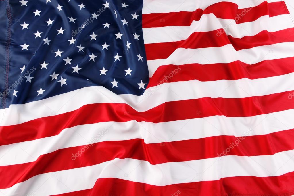 Wavy American Flag Background