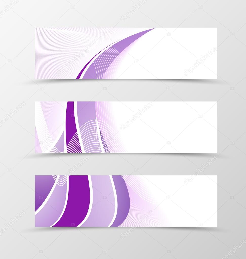 Set de banner de diseño liso Vector de stock por ©Denchik 114372874