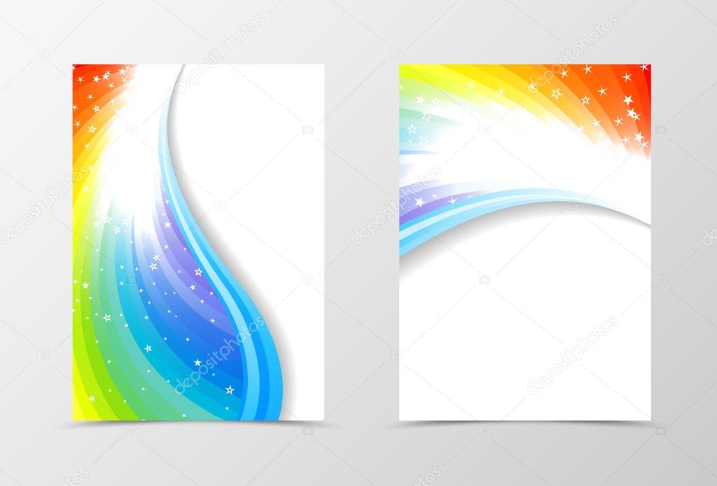 Rainbow flyer template design Stock Vector Image by ©Denchik #114842640
