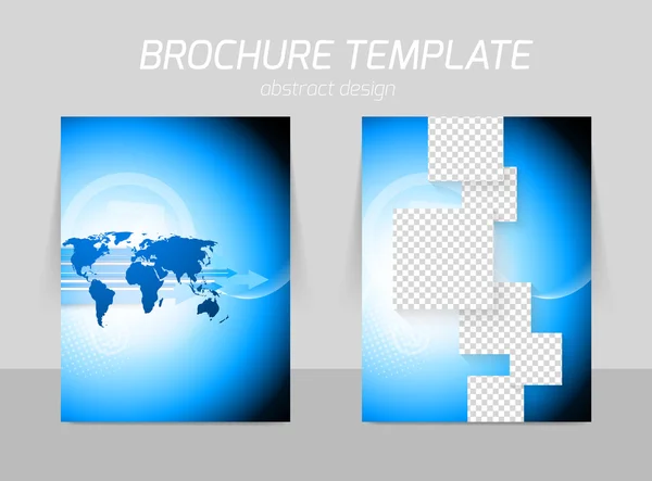 Front and back futuristic flyer template design Stock Vector Image by ...