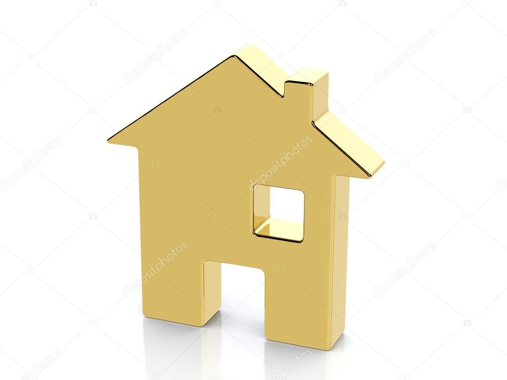 Golden house symbol Stock Photo by ©julydfg 102447360