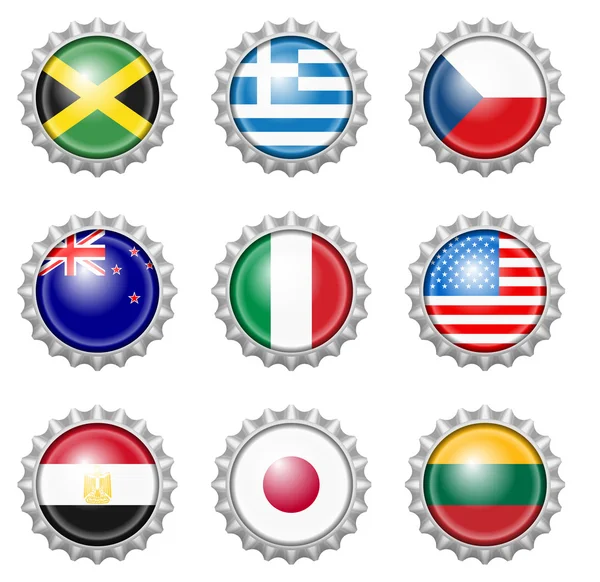 Bottle cap national flags Stock Vector Image by ©julydfg #107363632