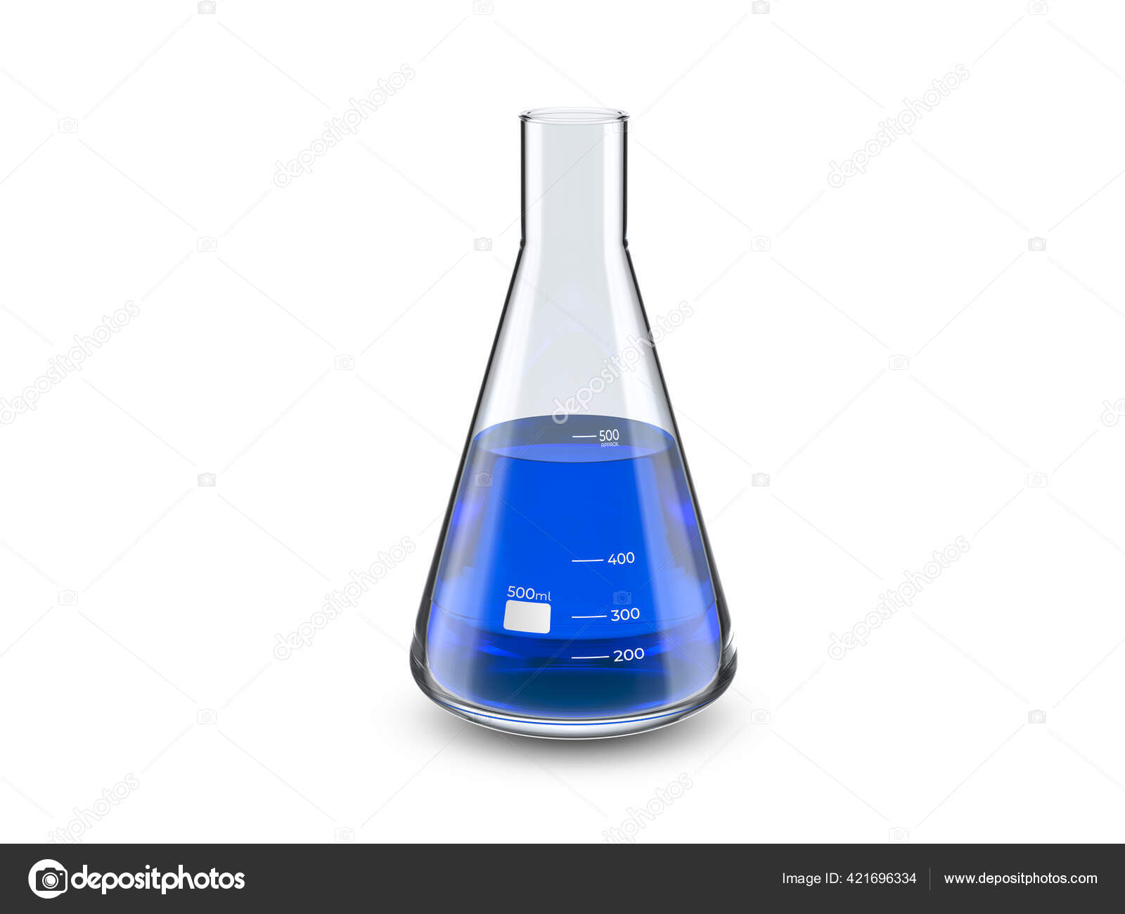 Erlenmeyer Flask White Background Illustration Stock Photo by ©julydfg ...