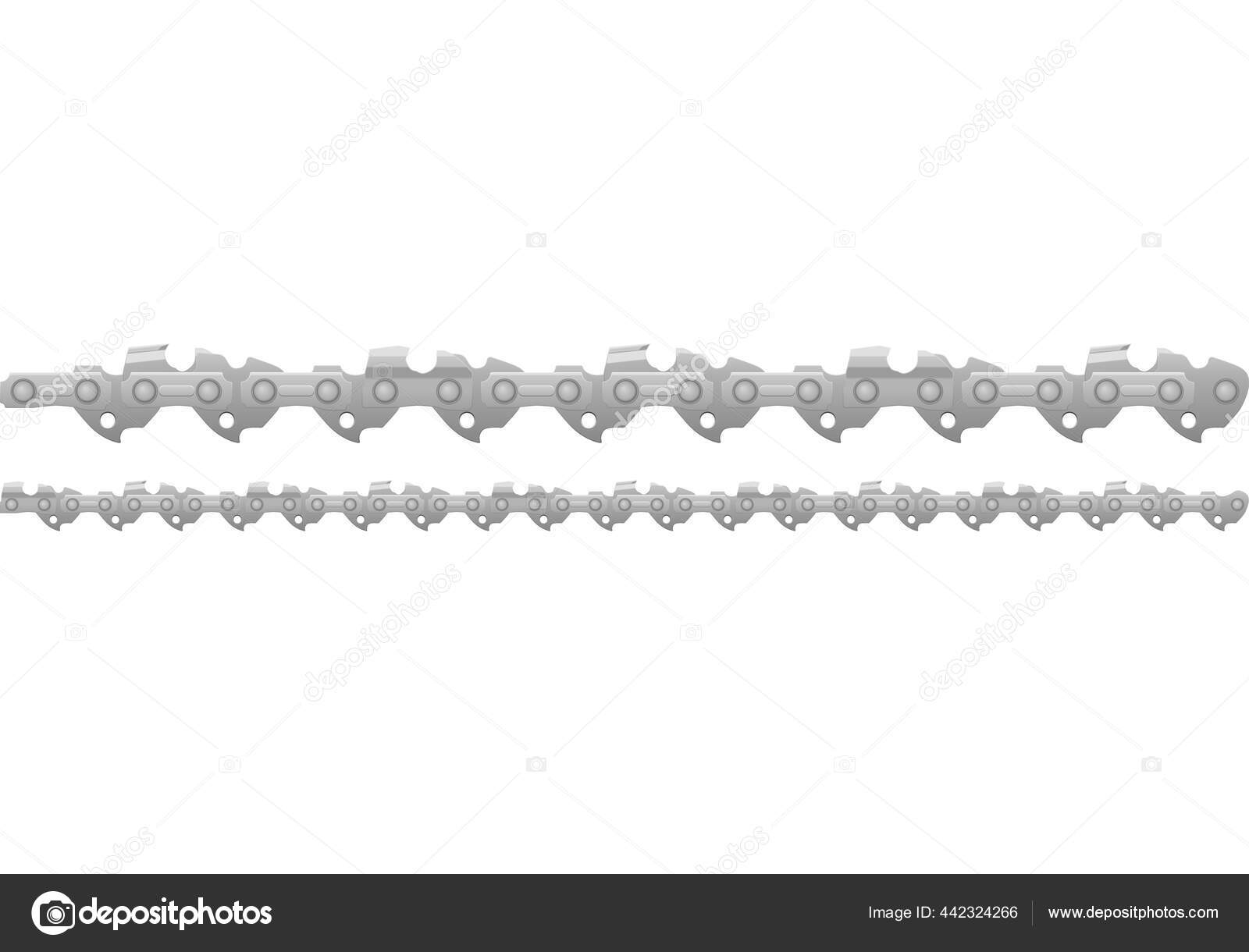 Chainsaw Chain White Background Vector Illustration Stock Vector Image ...
