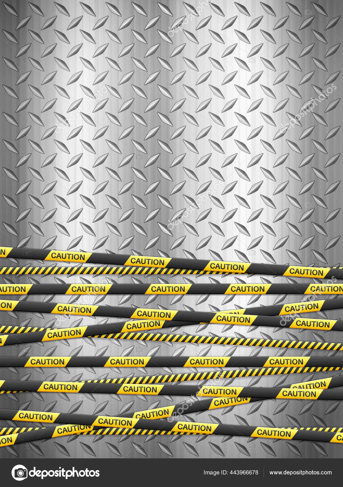 Caution Tape Metal Background Vector Illustration Stock Vector Image by ...