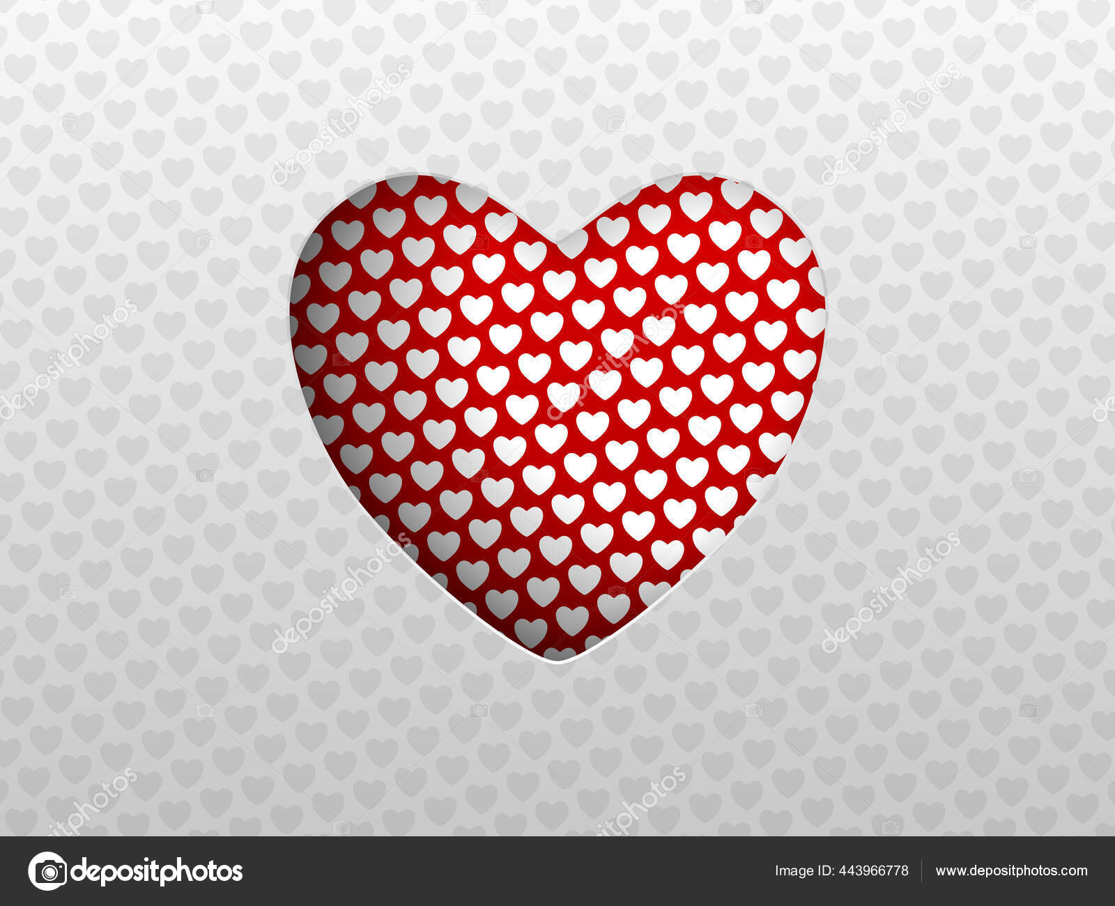 Cutted Heart Shape Shadow Paper Background Stock Vector Image by ...