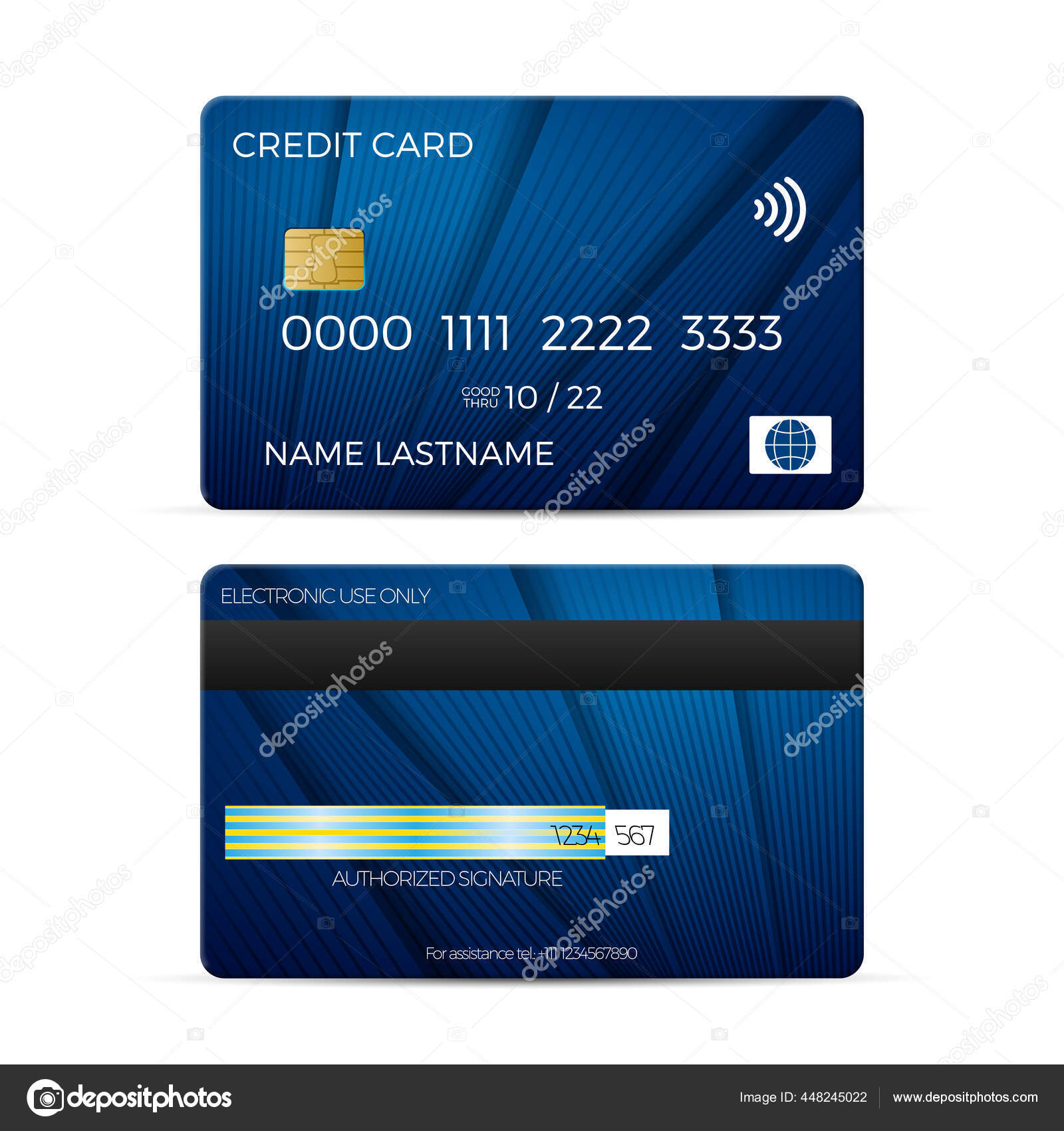 Credit Card White Background Vector Illustration Stock Vector Image by ...