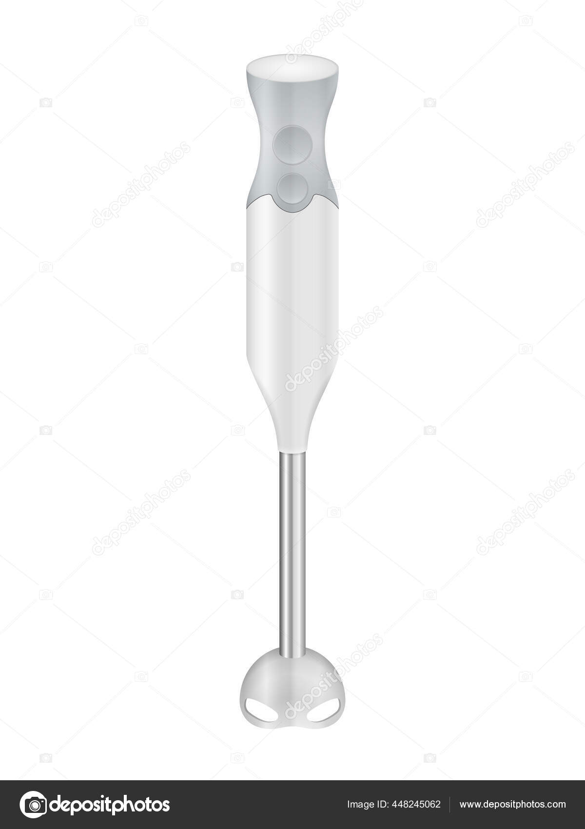 Hand Blender White Background Vector Illustration Stock Vector Image by ...