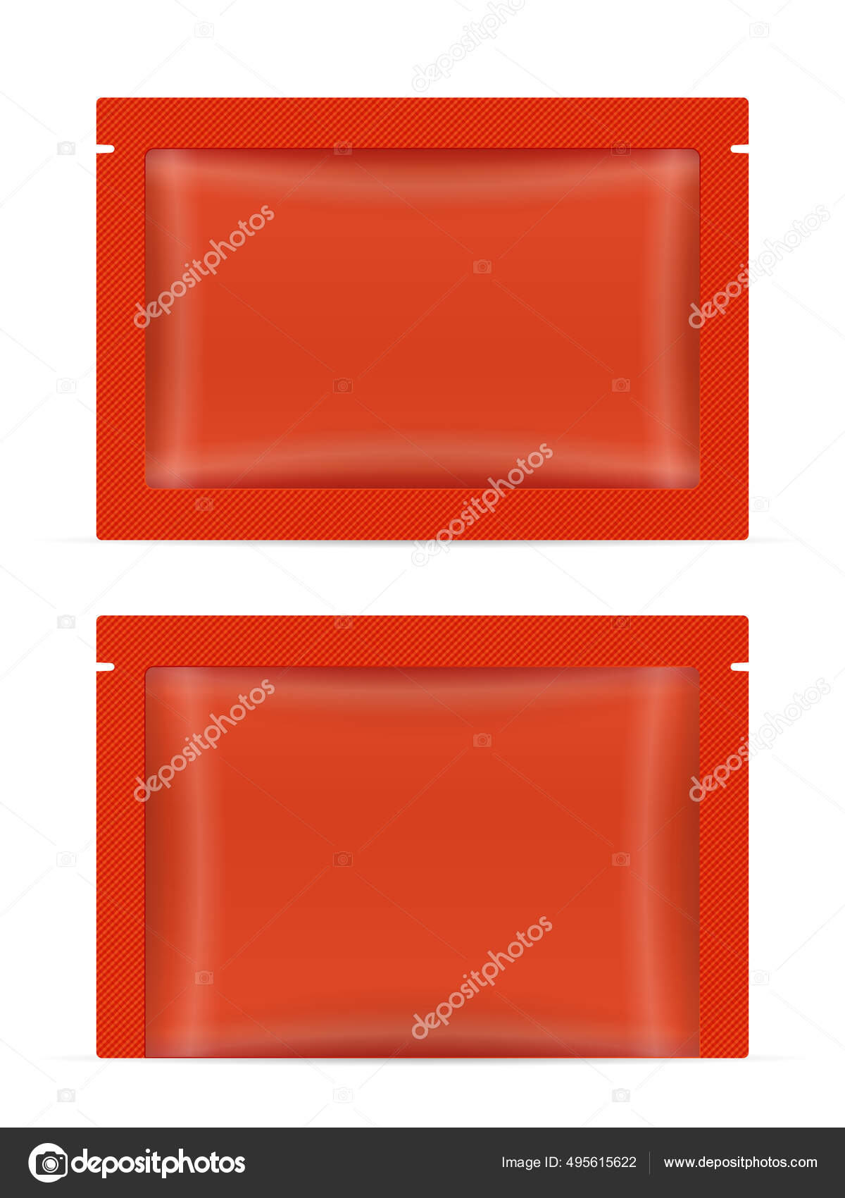 Sachet Set White Background Vector Illustration Stock Vector by ...