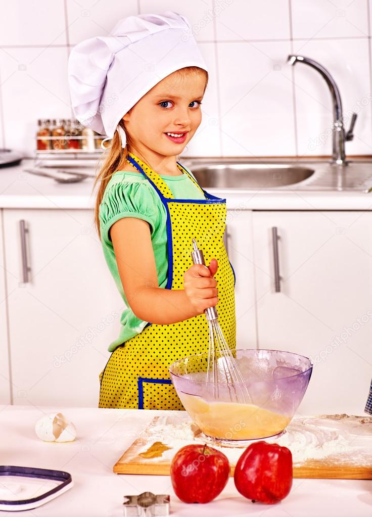 Child with rolling-pin dough — Stock Photo © poznyakov #78141706