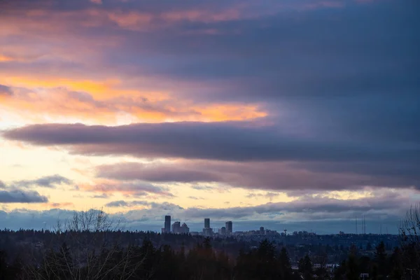 Seattle Skyline View Sunny Winter Morning — Stock Photo © melastmohican ...
