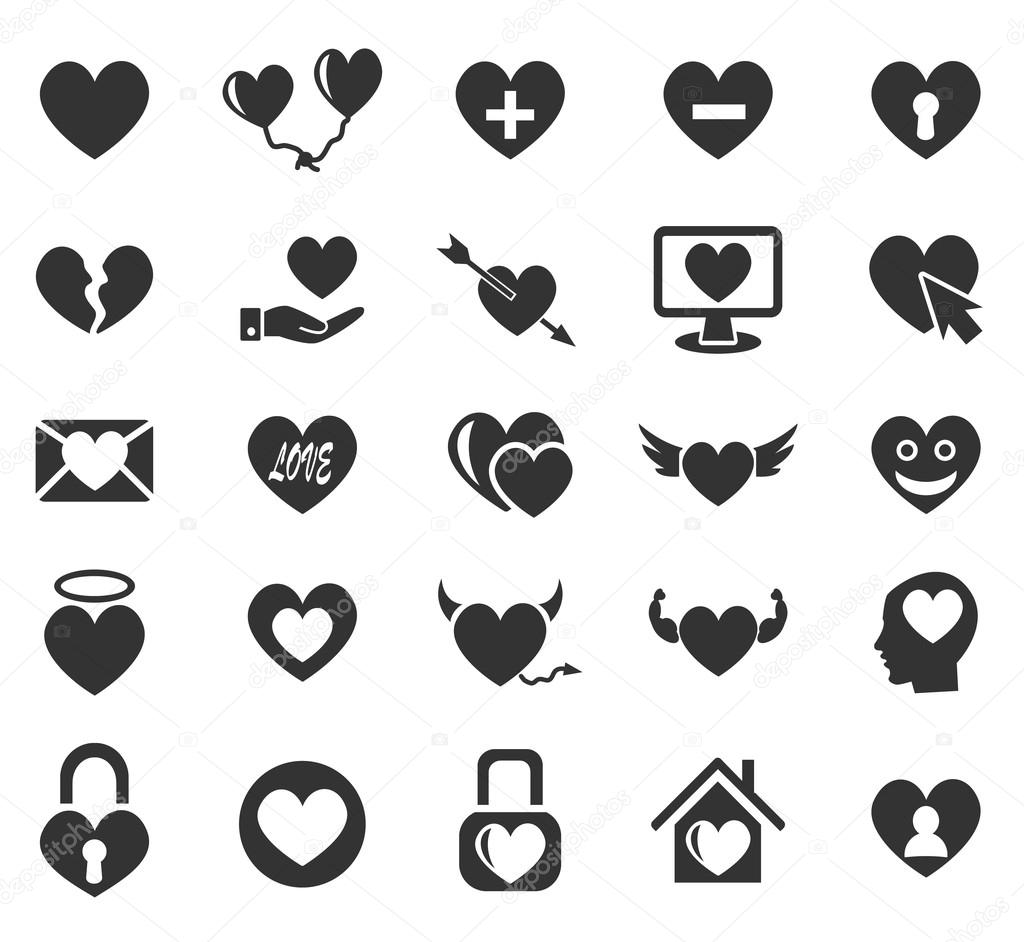 Heart love icon set Stock Vector Image by ©ayax55 #106298058