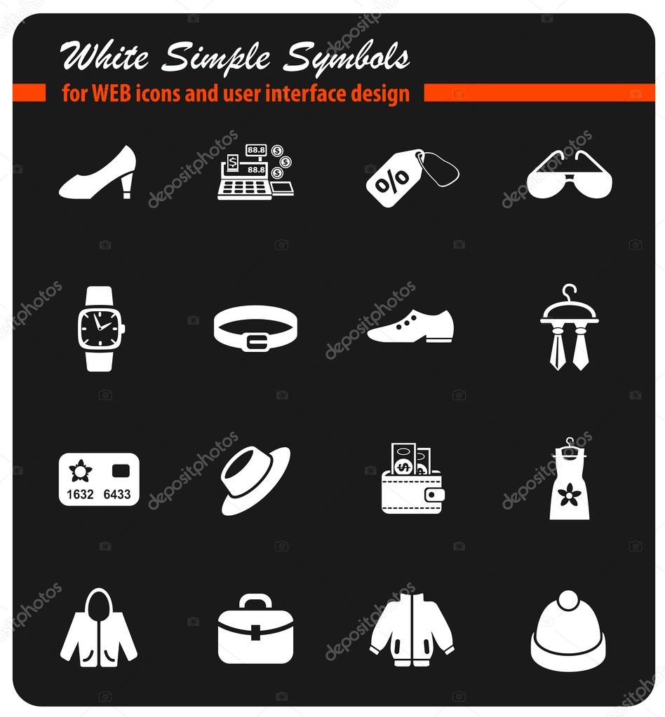 Clothes shop icon set — Stock Vector © ayax55 #121229932