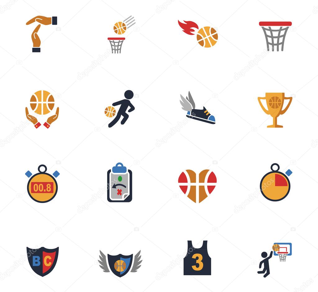 Basketball icon set Stock Vector by ©ayax55 121489574