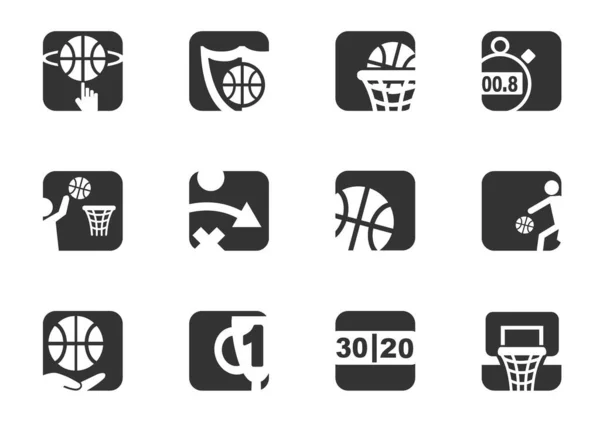 Basketball icon set Stock Vector by ©ayax55 121489574