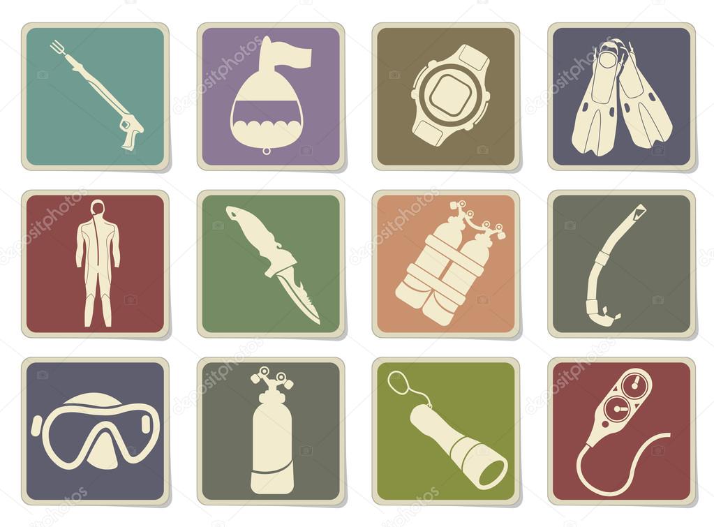 Diving icons Stock Vector Image by ©ayax55 #86536678