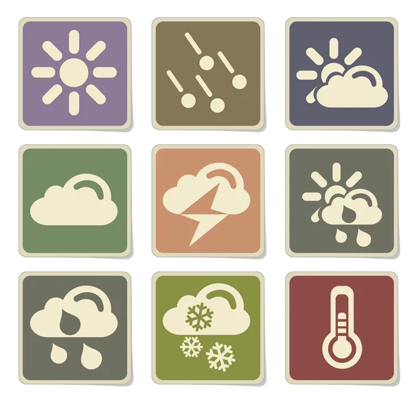 Weather simple vector icons - Stock Image - Everypixel