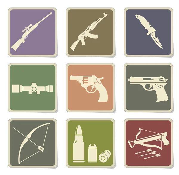 Illustration of weapon icons Stock Vector Image by ©nikiteev #69105095