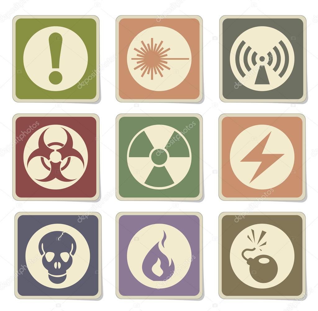 Hazard Sign Icons Stock Vector Image by ©ayax55 #86630788