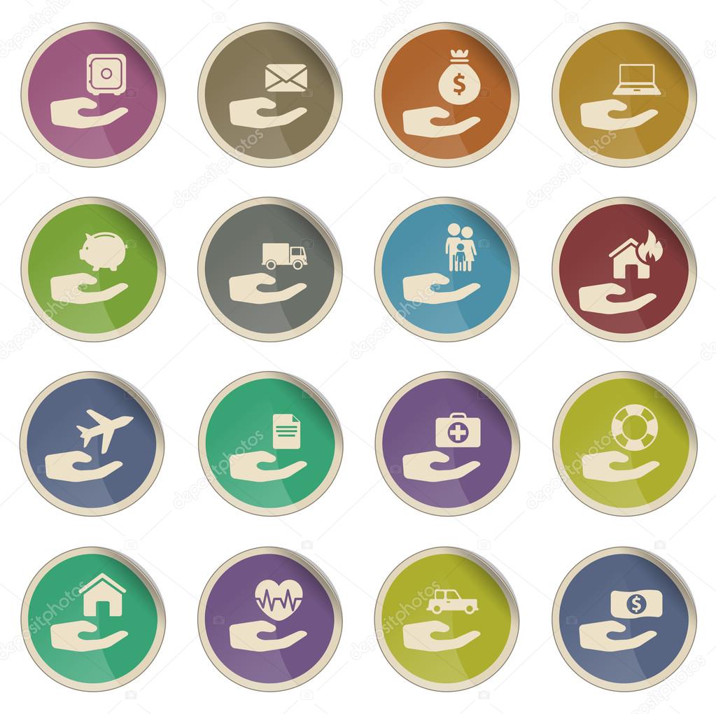 Insurance simply icons Stock Vector by ©ayax55 89089986