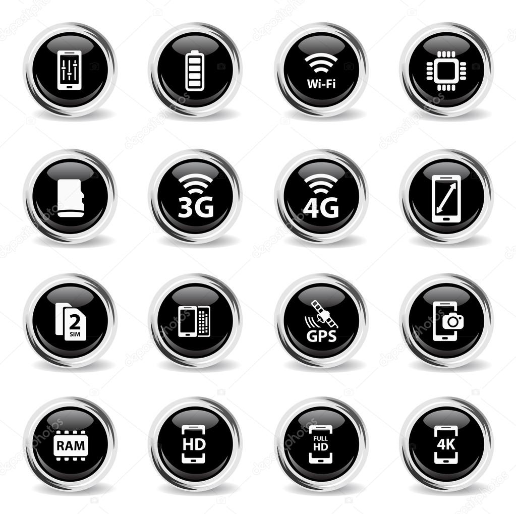 Image vectorielle Smarthone specs tout simplement icônes par ©ayax55 ...