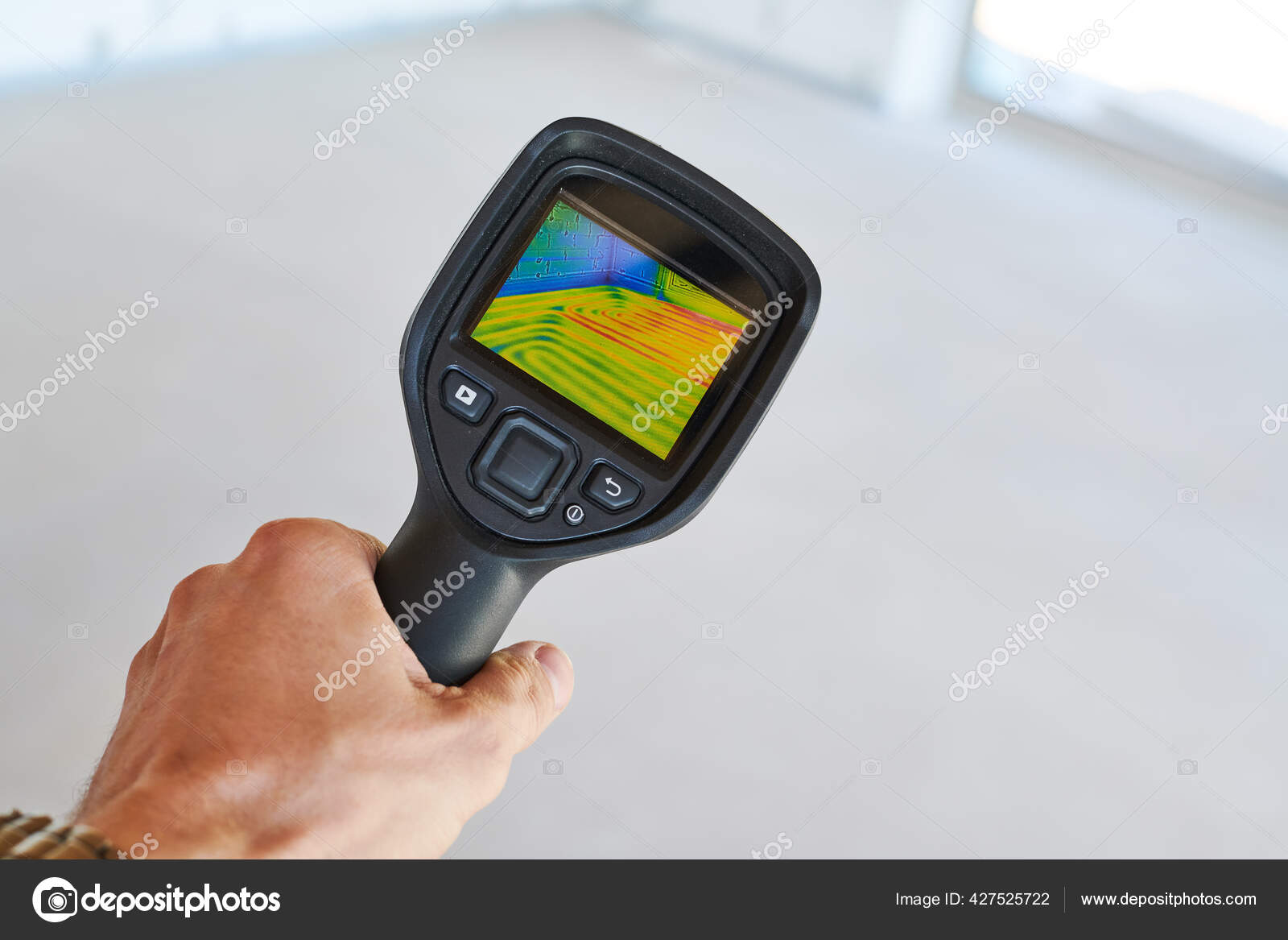 Thermal imaging camera inspection for temperature check and finding ...