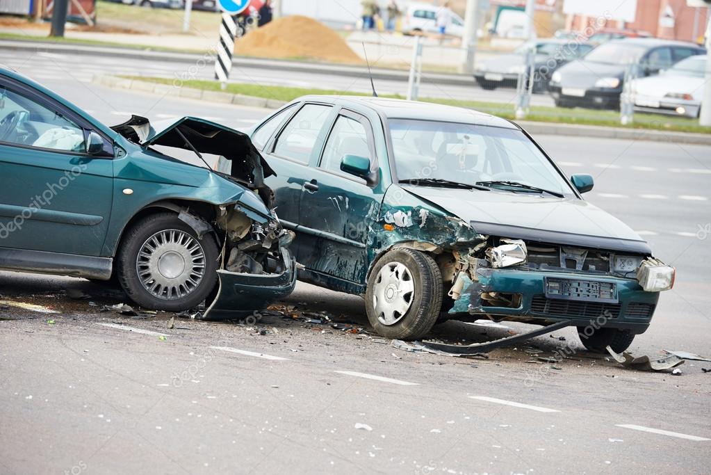 Road car crash collision in urban street — Stock Photo © kalinovsky ...