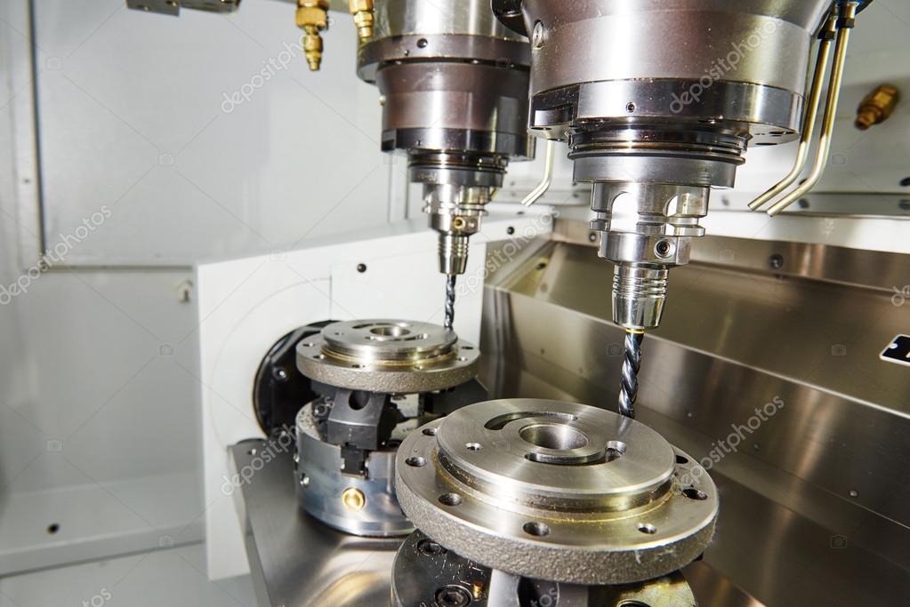 Process of metal machining by mill Stock Photo by ©kalinovsky 75721277