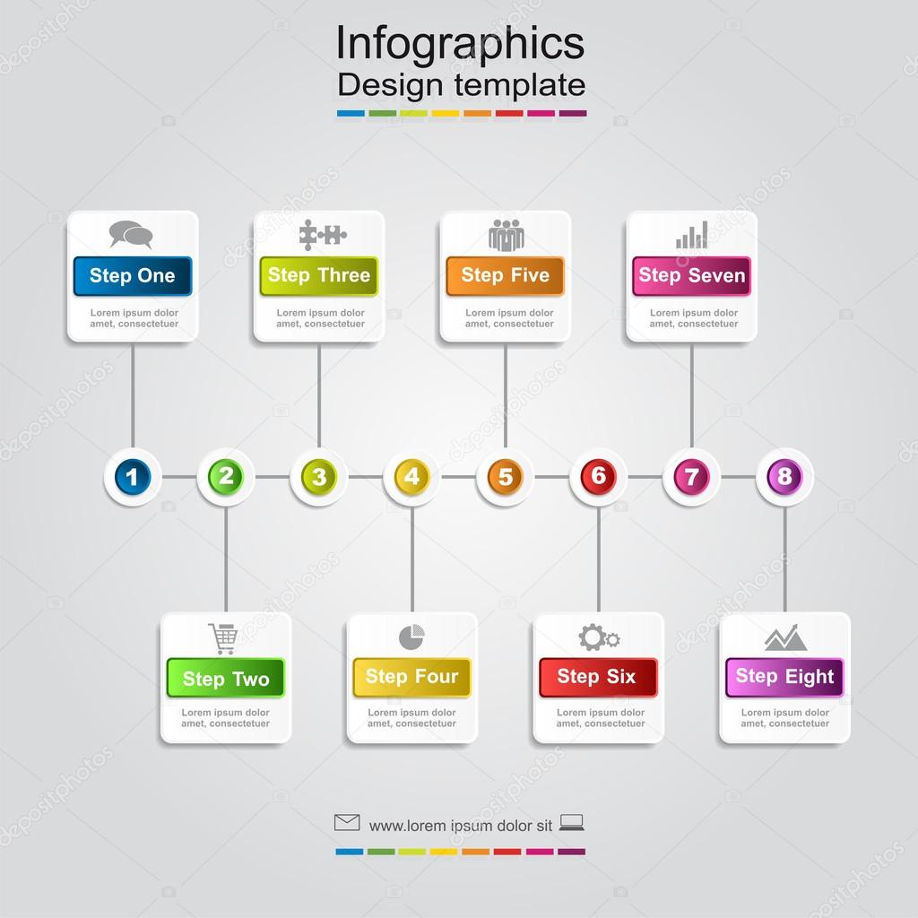 Infographic report template. Vector illustration. Stock Vector by ...