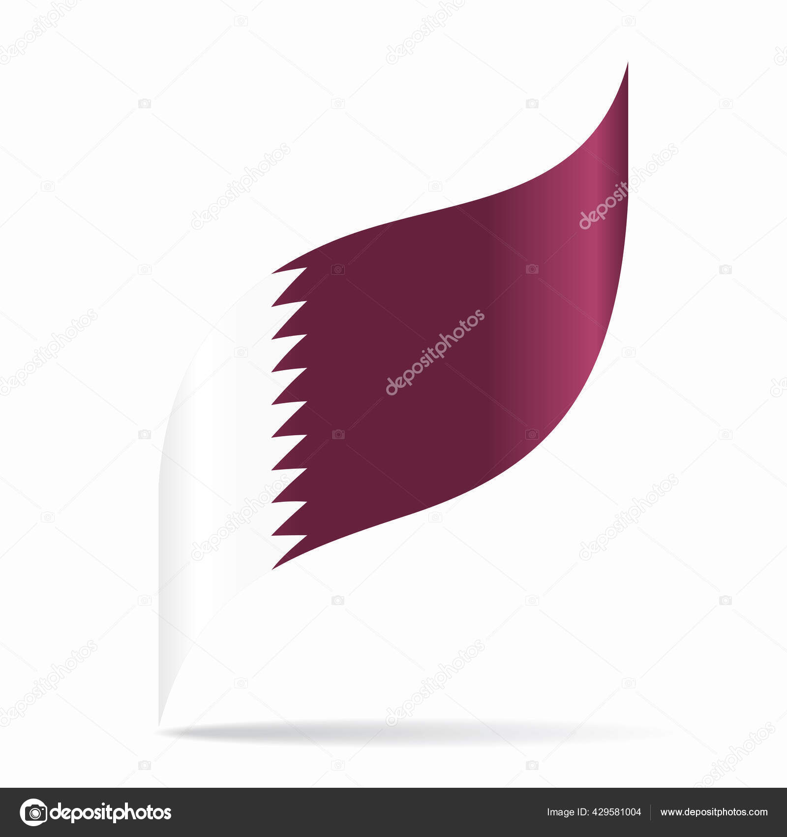 Qatari Flag Wavy Abstract Background Layout Vector Illustration Stock ...