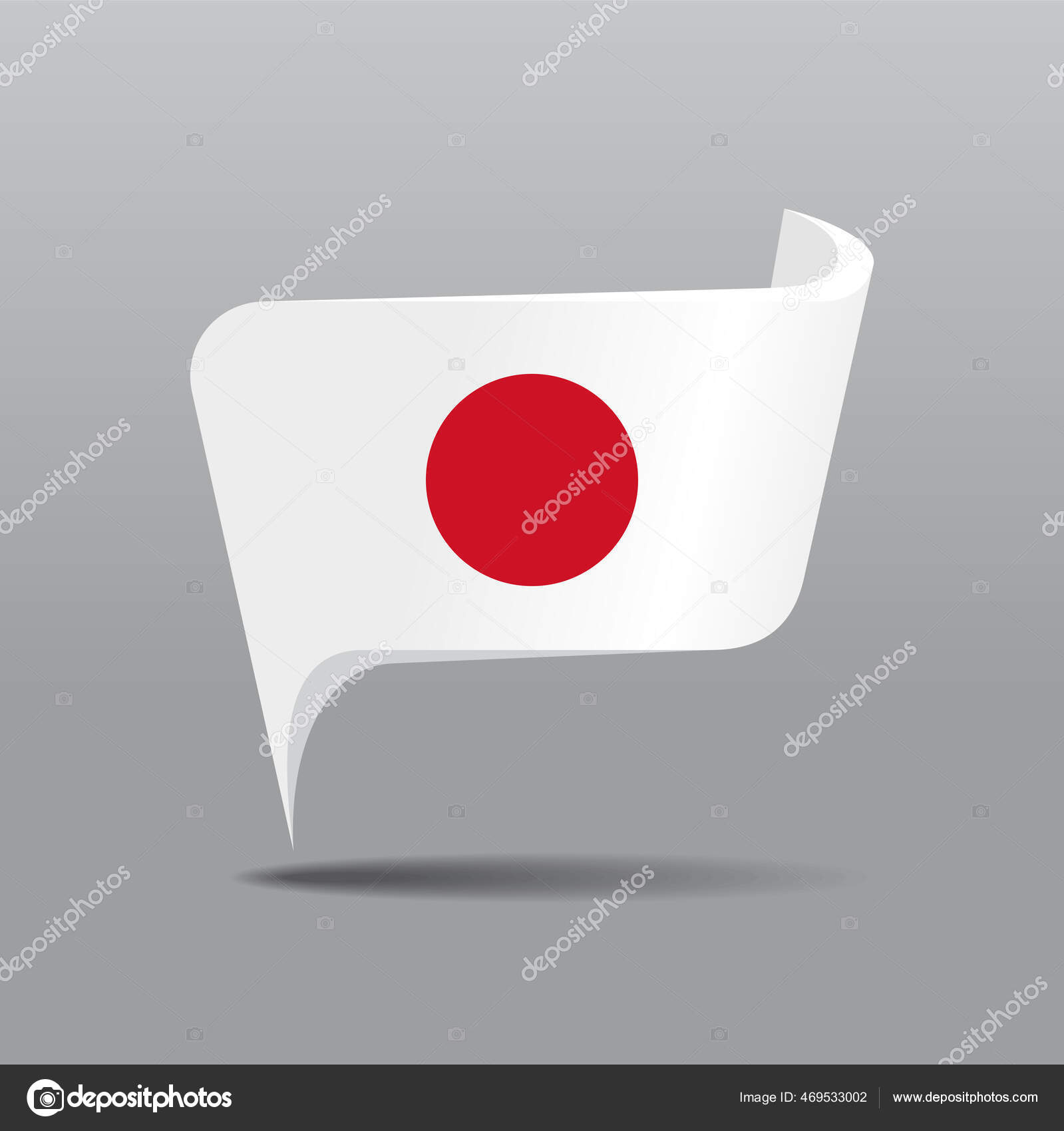 Image vectorielle Carte du drapeau japonais mise en page. Illustration ...