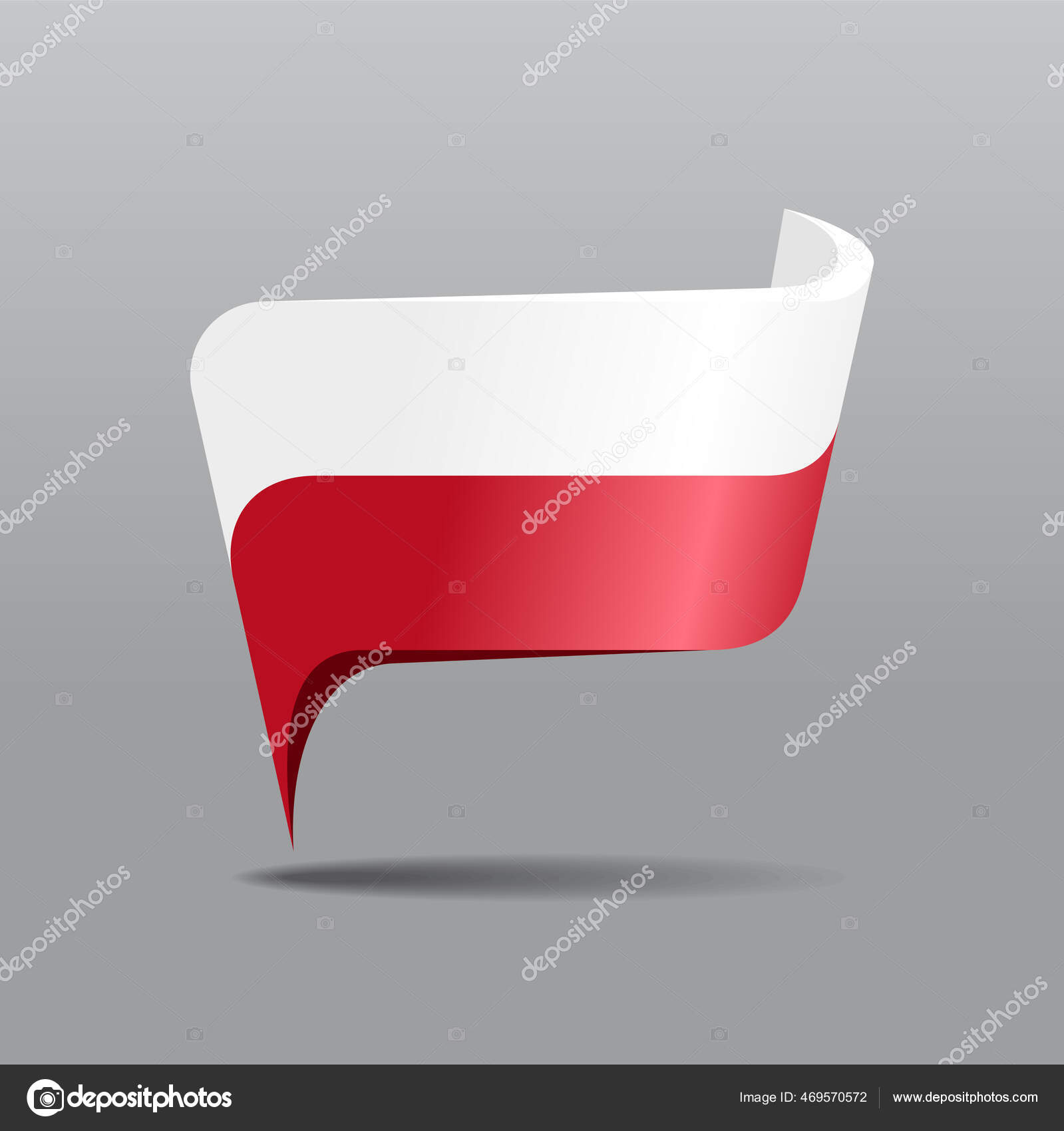 Mapa de la bandera polaca diseño puntero. Ilustración vectorial. Vector ...