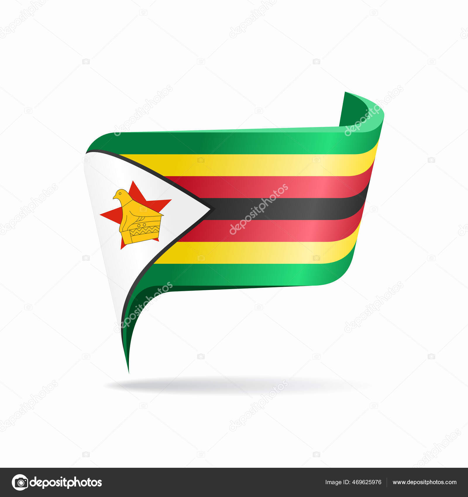 Zimbabwean flag map pointer layout. Vector illustration. Stock Vector by ©khvost 469625976