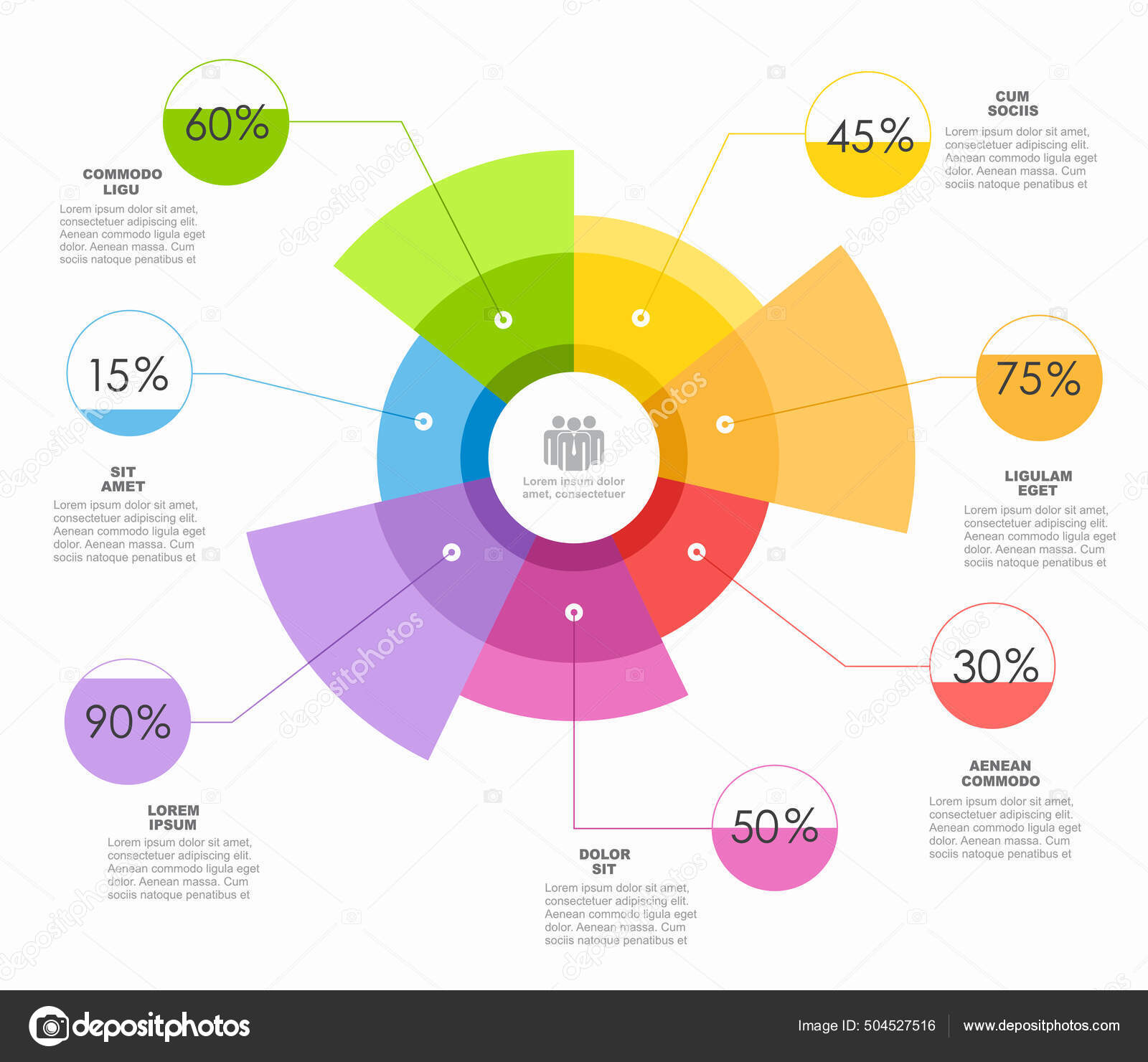 Infographic design template with place for your data. Vector ...