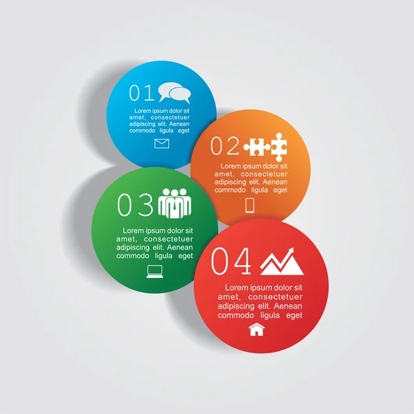 Infographic report template with lines and icons. Vector — Stock Vector ...