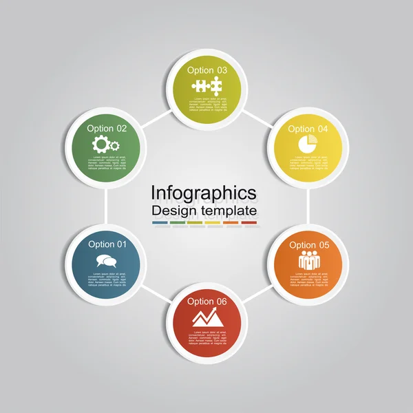 Infographic report template with lines and icons. Vector Stock Vector ...