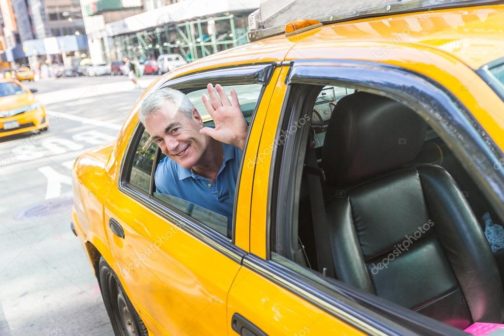 Senior Man Taking a Cab in New York — Stock Photo © william87 #52544967