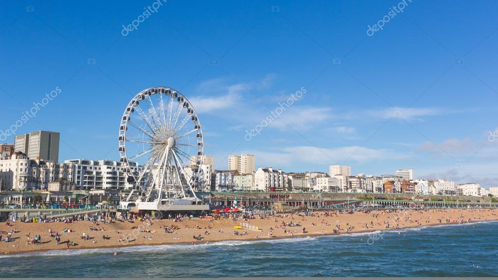 Brighton view of seaside from the pier — Stock Photo © william87 #99221754