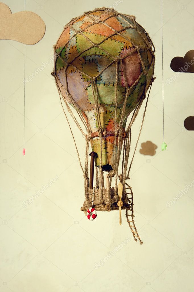 Old steampunk air balloon Stock Photo by ©sharpner 99912720