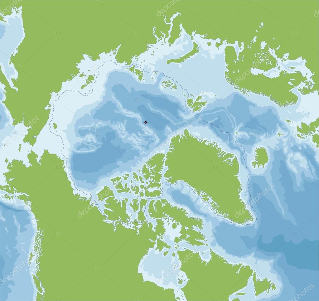 Mapa del Océano Ártico 2023