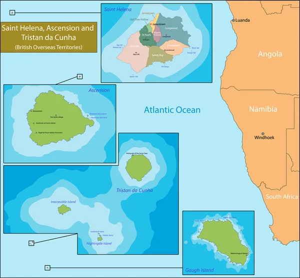 Santo helena mapa imágenes de stock de arte vectorial | Depositphotos
