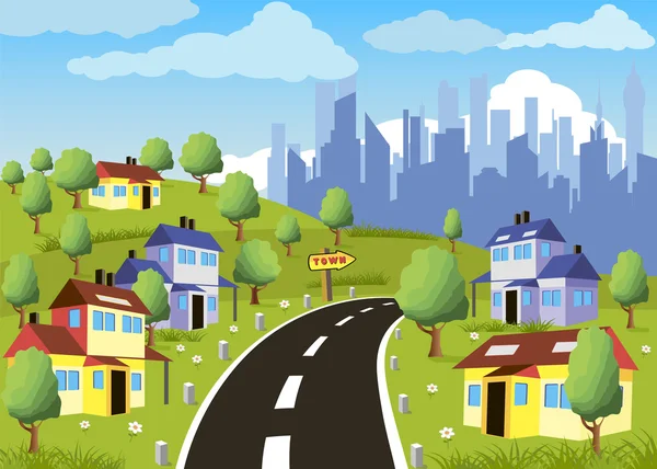 Suburban City Clipart