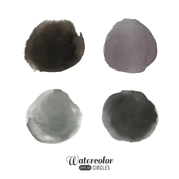 Dark Grey Watercolor Circles Set — Stock Photo © Anna_leni #73487011