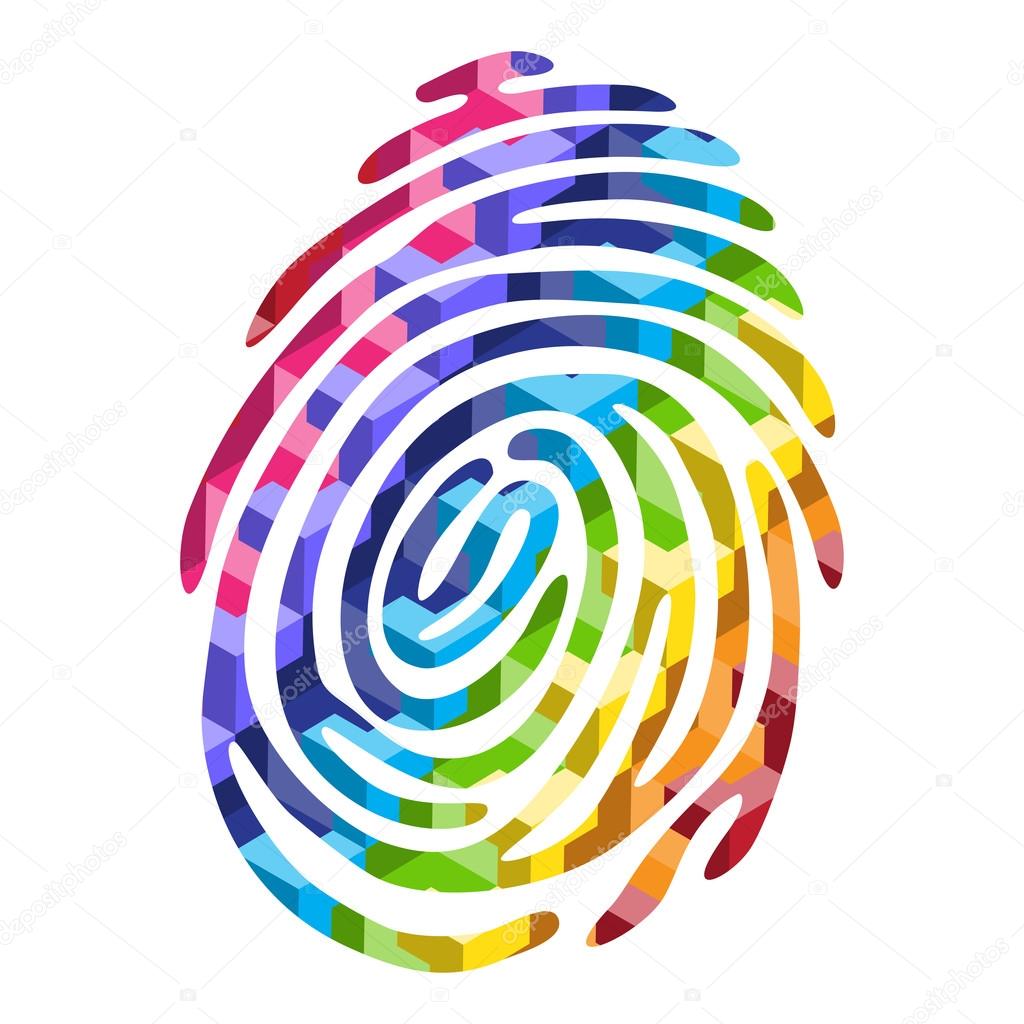 Color fingerprint — Stock Vector © nrey_ad #82788118