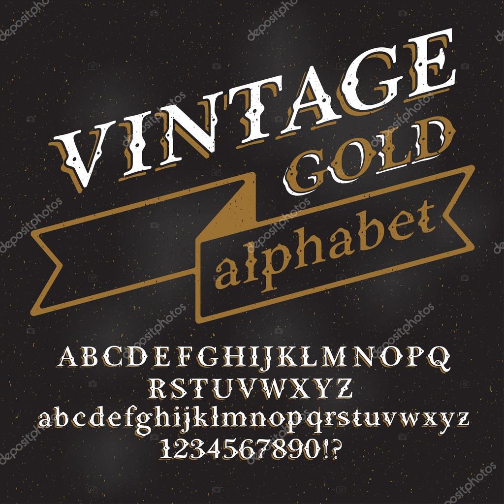 Retro Font set — Stock Vector © nrey_ad #92333492