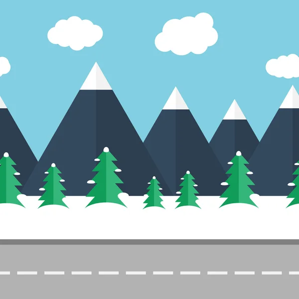 Winter road Stock Vectors, Royalty Free Winter road Illustrations ...