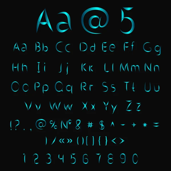 Vector font: alphabet and numbers Stock Vector Image by ©Ciklamen #77475030