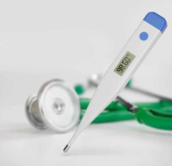 Electronic Medical Thermometer Measuring Human Body Themperature Fever ...