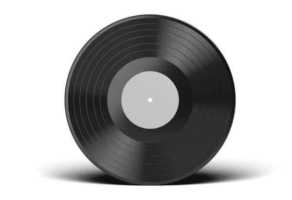 Vinyl Record Blank Label Isolated White Background Clipping Path ...